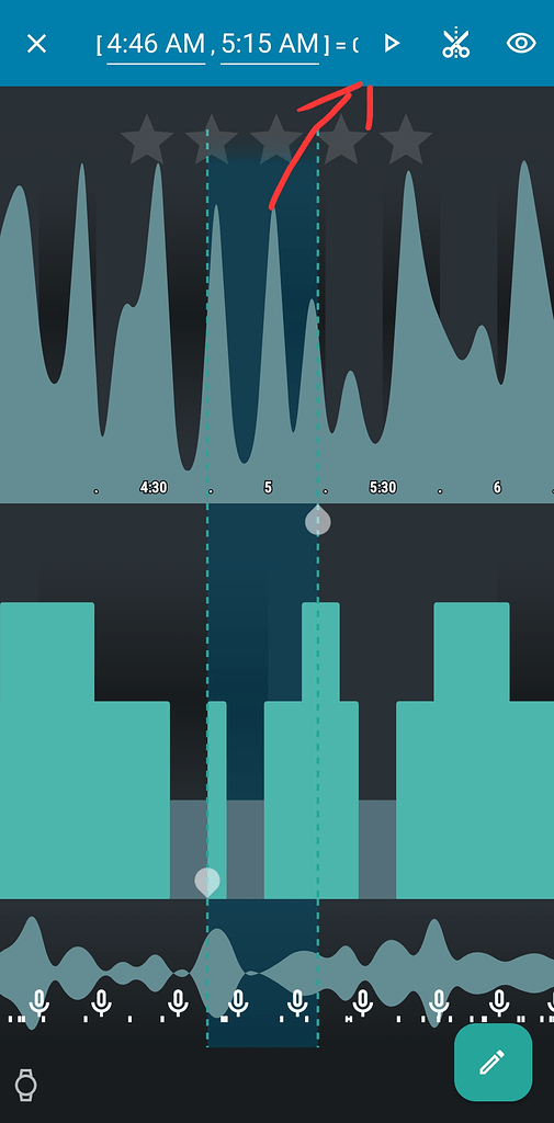 When highlighting sleep graphs with sleep noise recording graph, the ...